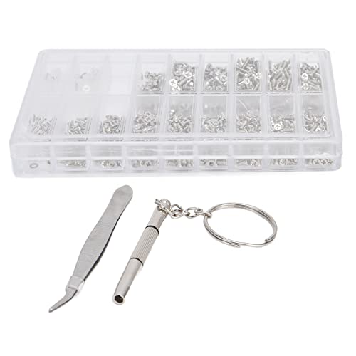 Eyeglass Screws Kit, Stainless Steel Easy Operate Perfect Repair Kit Professional Practical Eyeglasses Repair Tool Kit for Eyeglass Sunglass