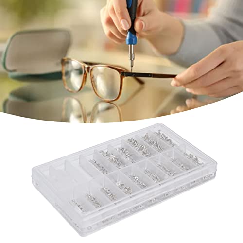Eyeglass Screws Kit, Stainless Steel Easy Operate Perfect Repair Kit Professional Practical Eyeglasses Repair Tool Kit for Eyeglass Sunglass