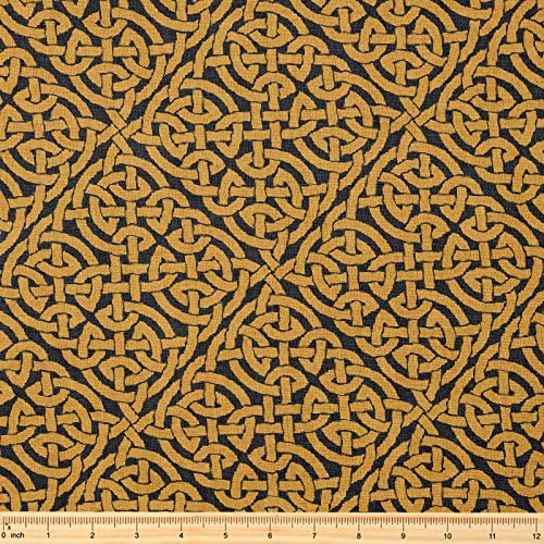 Fabric by The Yard [ 58" inches x 1 Yard ] Decorative Fabric for Sewing Quilting Apparel Crafts Home Decor Accents (Celtic Knot Infinity Pattern)