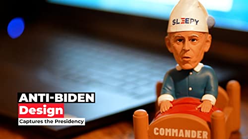 Pesky Patriot Sleepy Joe Biden Bobblehead Novelty Gag Gift | Funny Anti-Biden Bobble Figure for Conservatives and Republicans