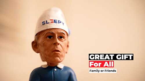 Pesky Patriot Sleepy Joe Biden Bobblehead Novelty Gag Gift | Funny Anti-Biden Bobble Figure for Conservatives and Republicans