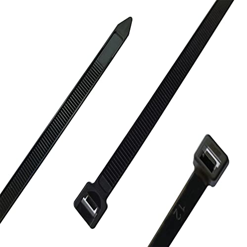 Zip Ties 4 inch 500 pcs Cable Zip Ties with 40 Pounds Tensile Strength, Black Cable Ties, Heavy Duty Self-Locking Black Nylon Tie Wraps for Indoor and Outdoor (4 inch 500 pcs, Black)