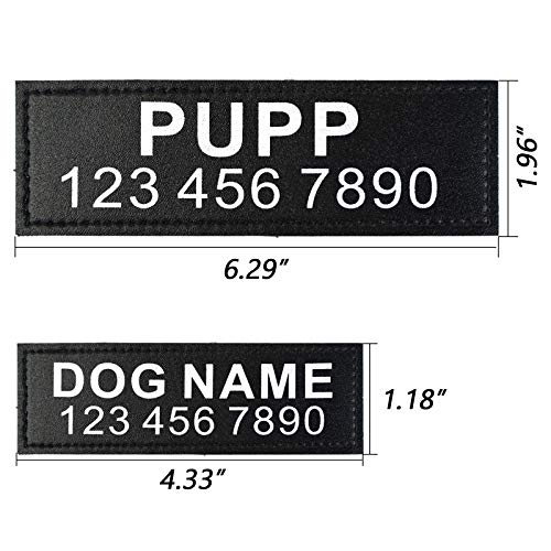 Custom Patch 2 Pieces Dog Vest Patches, Personalized Removable Tactical Patches for Dog Harness Service Dog in Training and Dog Halter Patches with Hook and Loop
