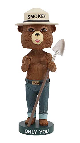 Royal Bobbles Smokey Bear Bobblehead, Premium Polyresin Lifelike Figure, Unique Serial Number, Exquisite Detail
