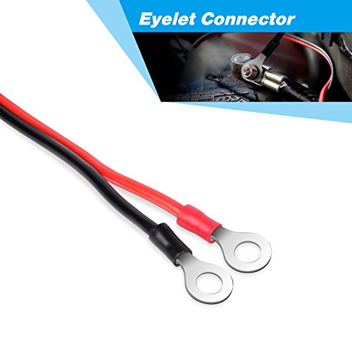Nilight - GA-ACC-01 2 Pcs 30A Alligator Clips Booster Jumper Cable for Car Battery Charging Charger, 6 mm Copper Terminal
