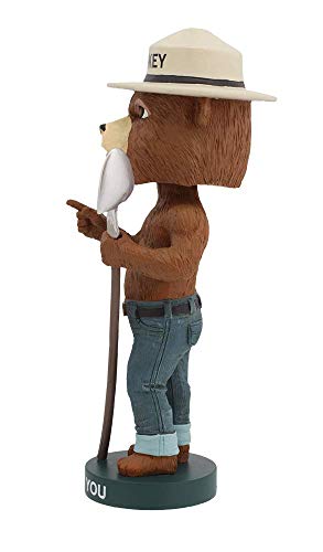 Royal Bobbles Smokey Bear Bobblehead, Premium Polyresin Lifelike Figure, Unique Serial Number, Exquisite Detail