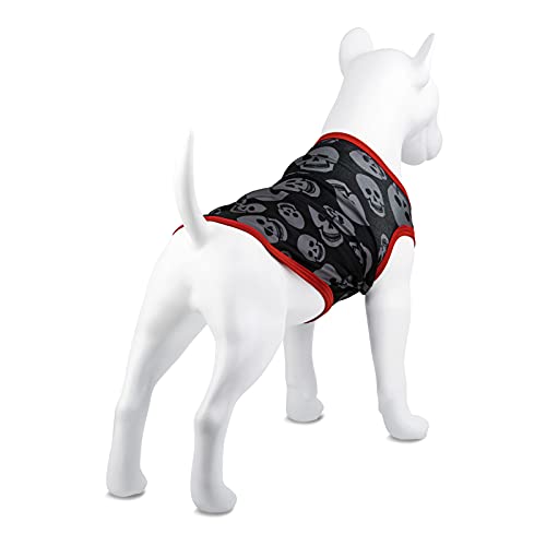 Hozz 2 Pack Dog Cute T Shirts for Small Dogs Durable Polyester Summer Clothes no Shrink Fashion Skull S