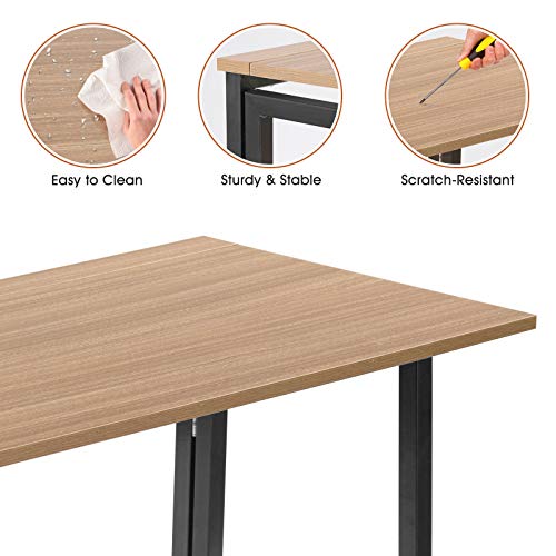 Toolsempire Home Office Folding Desk, 31.5” Foldable Computer Desks for Small Places, Compact Writing Study Tables for Home Office,No Assembly Required (Natural)