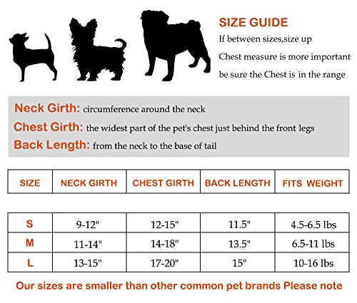 Hozz 2 Pack Dog Cute T Shirts for Small Dogs Durable Polyester Summer Clothes no Shrink Fashion Skull S