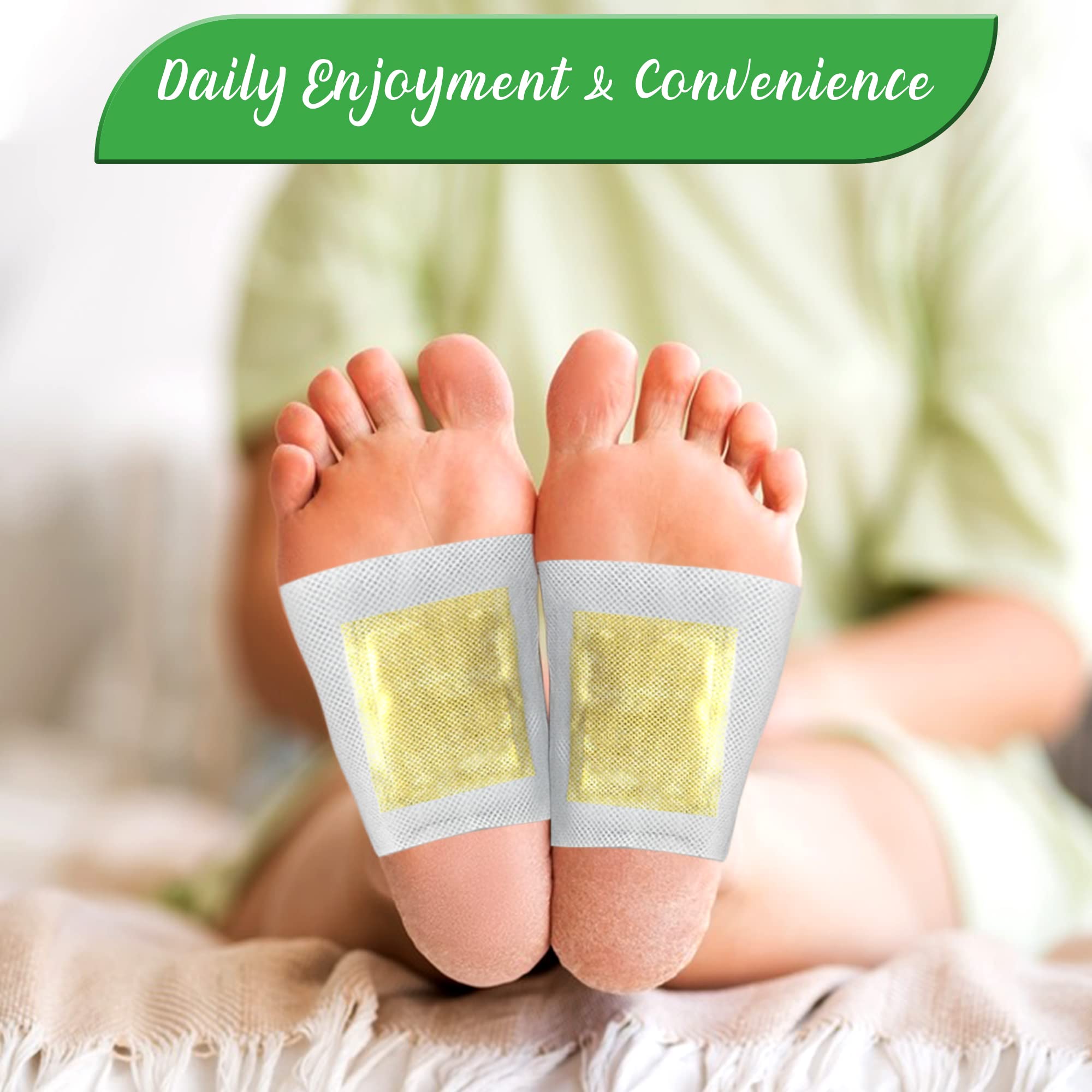 Normace Foot Pads for Better Sleep and Releasing Stress (20 PCS)- High -End Japanese Quality Pads with Natural Ginger Powder