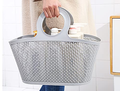 Lawei 4 Pack Shower Caddy Baskets with Handle - Bathroom Shower Tote Basket, Shower Caddy Bins Organizer for Holds Shampoo, Conditioner, Soap, Cosmetics, Beauty Products