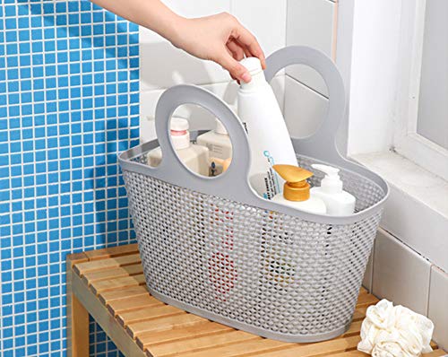 Lawei 4 Pack Shower Caddy Baskets with Handle - Bathroom Shower Tote Basket, Shower Caddy Bins Organizer for Holds Shampoo, Conditioner, Soap, Cosmetics, Beauty Products