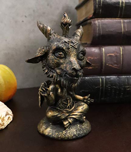 Ebros Whimsical Sabbatic Goat of Mendes Samael Lilith Baphomet Bobblehead Figurine LaVeyan Satanic Devil Baphomet Worship Lucifer The Caduceus Symbol Bobble Heads