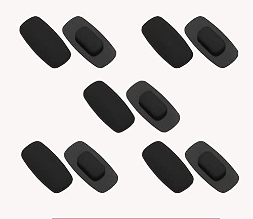 Sunglasses Nose Pads,BEHLINE 5 Pairs Soft Silicone Push-in Eyeglass Nose Piece,Comfort Nose Guards Anti-Slip Glasses Repair Kits Parts,Rectangular/Square 13mm (Black)