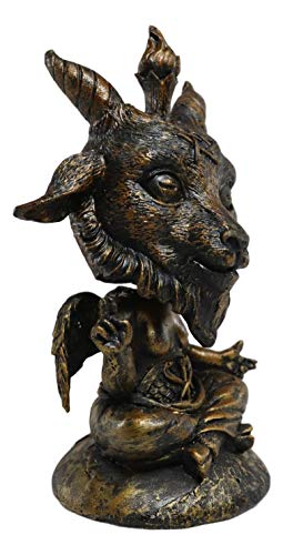 Ebros Whimsical Sabbatic Goat of Mendes Samael Lilith Baphomet Bobblehead Figurine LaVeyan Satanic Devil Baphomet Worship Lucifer The Caduceus Symbol Bobble Heads