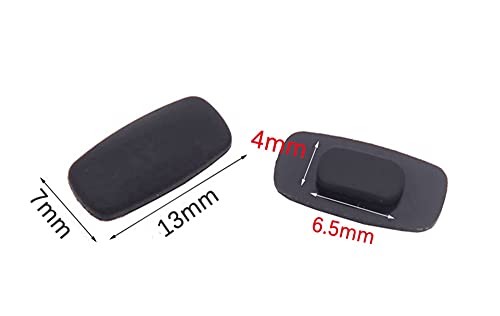 Sunglasses Nose Pads,BEHLINE 5 Pairs Soft Silicone Push-in Eyeglass Nose Piece,Comfort Nose Guards Anti-Slip Glasses Repair Kits Parts,Rectangular/Square 13mm (Black)