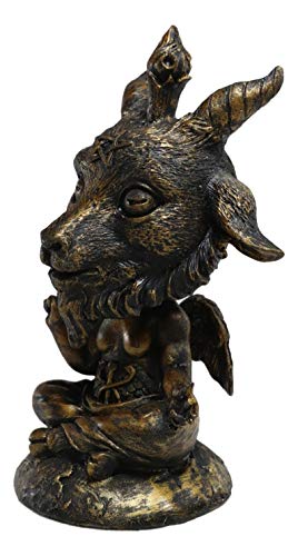 Ebros Whimsical Sabbatic Goat of Mendes Samael Lilith Baphomet Bobblehead Figurine LaVeyan Satanic Devil Baphomet Worship Lucifer The Caduceus Symbol Bobble Heads