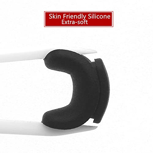 Sunglasses Nose Pads,BEHLINE 5 Pairs Soft Silicone Push-in Eyeglass Nose Piece,Comfort Nose Guards Anti-Slip Glasses Repair Kits Parts,Rectangular/Square 13mm (Black)