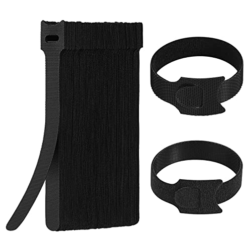 Vaincre 80PCS Cable Ties Reusable - 6 inches Wire Ties Adjustable Cord Ties Microfiber Cable Straps Cord Organizer Ties, Hook Loop Cable Management Ties for Organizing Home Office Cables