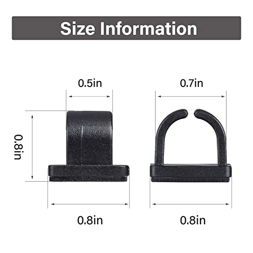 SHUNFUTONG 50 self-Adhesive Cable Clips: Cable Organizer Wire Rack Cable Manager Cable Fixer Cable Organizer