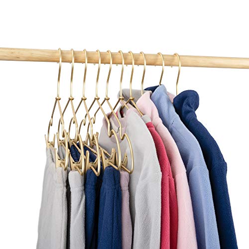 Koobay Adult 42cm Gold Matt Wire Clothes Hanger, 30PACK, Coat Suit Clips Clothes Hangers Storage Display