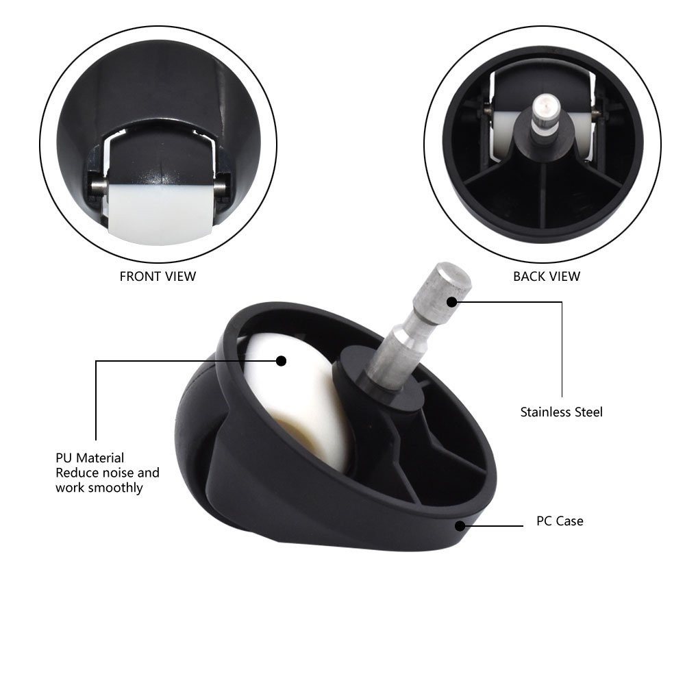 Neutop Replacement Front Wheel Caster Ball Assembly Compatible with All iRobot Roomba 500, 600, 700, 800, 900, e, i, & j Series Robot Vacuums, 2-Pack.