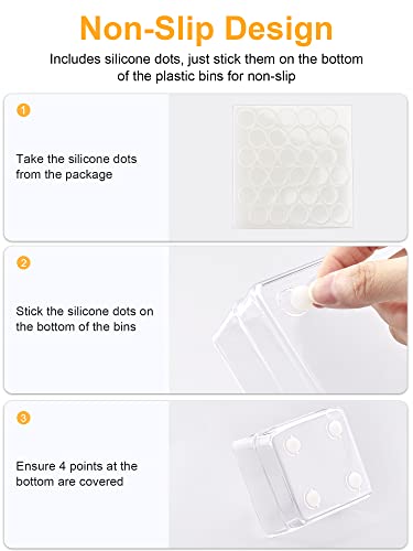 SMARTAKE 30-Piece Drawer Organizer with Non-Slip Silicone Pads, 7-Size Desk Drawer Organizer Trays Storage Tray for Makeup, Jewelries, Utensils in Bedroom Dresser, Office and Kitchen (Clear)