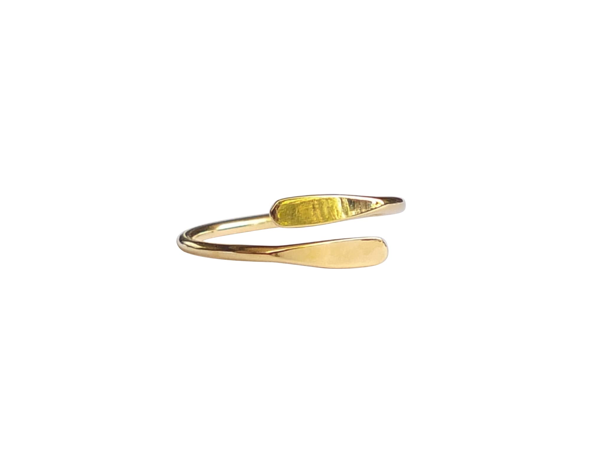 Handmade Gold Wrap Band Adjustable Toe Ring, Yellow Gold Plated over Sterling Silver, Thin Dainty Open Toe, Pinky or Knuckle Rings for Women, By MiYa Jewelry Creations