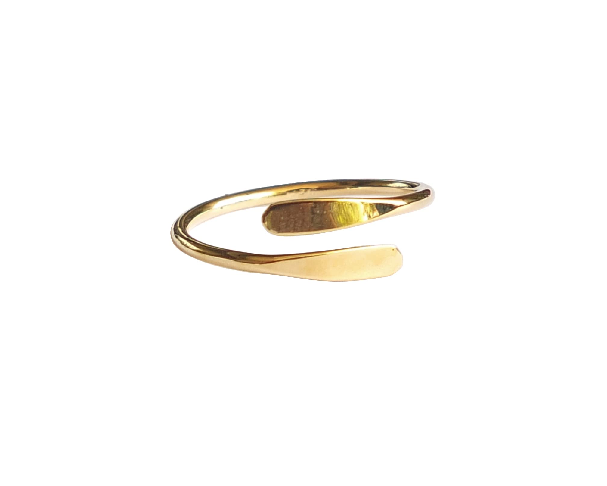 Handmade Gold Wrap Band Adjustable Toe Ring, Yellow Gold Plated over Sterling Silver, Thin Dainty Open Toe, Pinky or Knuckle Rings for Women, By MiYa Jewelry Creations