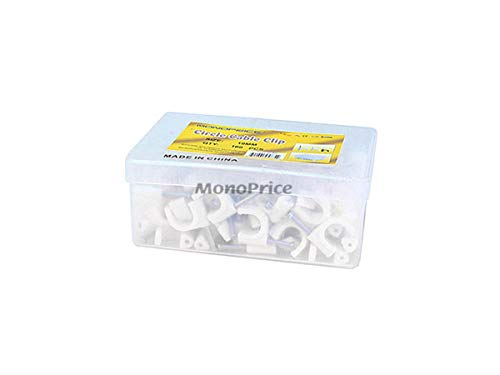 Monoprice Circle cable clips with steel nail, 10mm, 100pcs/Pack