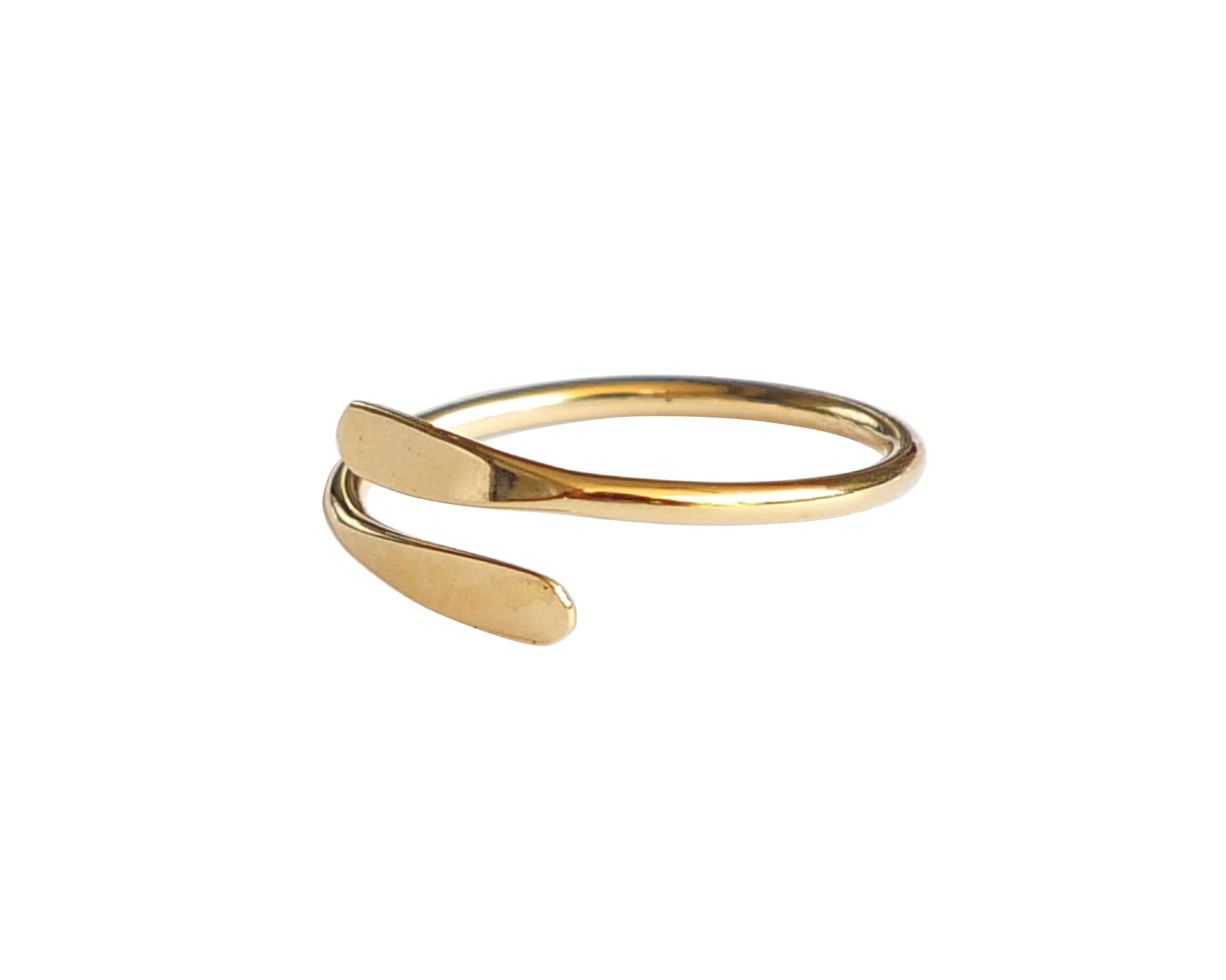 Handmade Gold Wrap Band Adjustable Toe Ring, Yellow Gold Plated over Sterling Silver, Thin Dainty Open Toe, Pinky or Knuckle Rings for Women, By MiYa Jewelry Creations