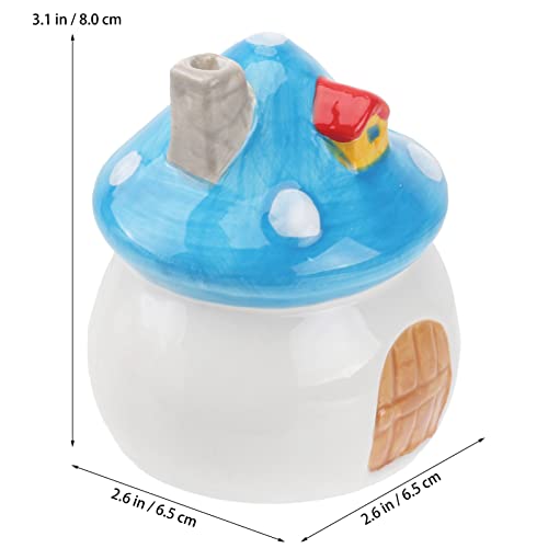 balacoo Ceramic Hamster Hideout Summer Cool Hamster Nest Mushroom Shape Pet Porcelain House for Mini Animals Guinea Pig Gerbil Ferret Syrian Hamster Chinchilla Rat