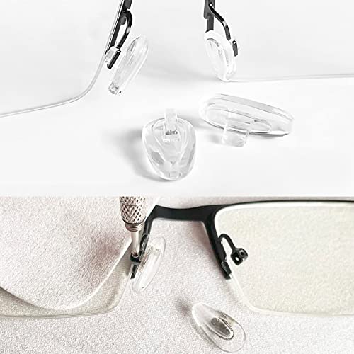 Damanse Eyeglass Repair Kit with Air Chamber Silicone Eyeglass Nose Pads,Screwdriver,Tweezer,Screws,Anti-Slip Ear Grips,Soft Foam Nose Pieces,Adjustable Glasses Strap,Sunglasses Cloth
