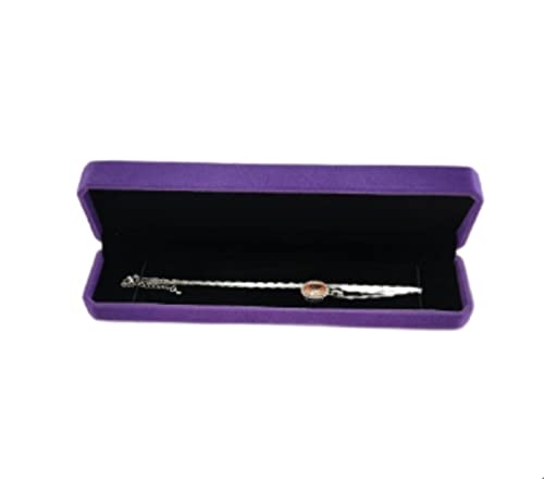 Veranur Velvet Bracelet Necklace Gift box Jewelry Strorage, Jewelry display (Purple)