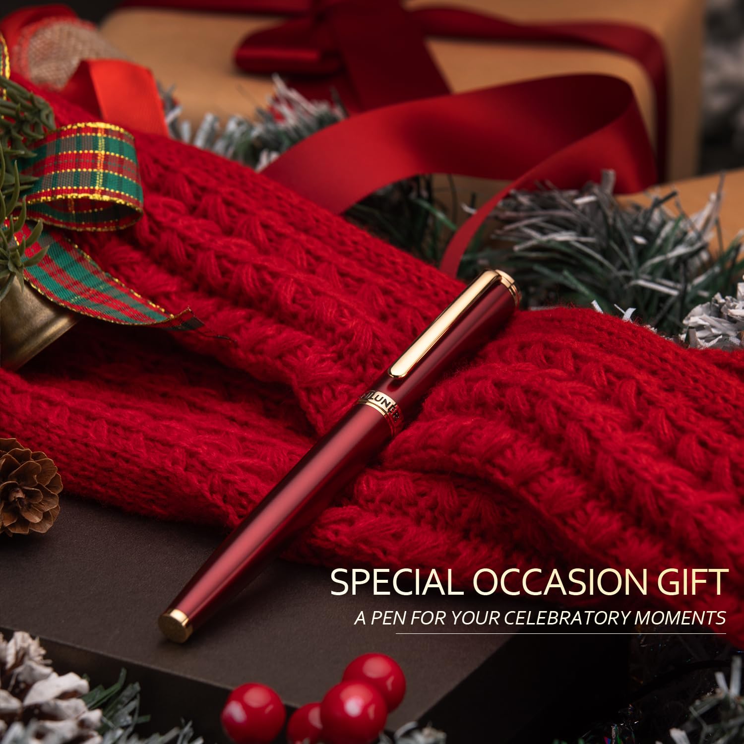 BEILUNER Luxury Rollerball Pen,24K Gold Trim,Noble and Elegant Designs,Schneider Ink Refill, Best Roller Ball Pen Gift Set for Men & Women, Professional, Executive Office, Nice Pens