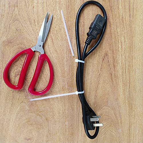 Zip Ties 500 pcs 4 inch Cable Zip Ties Heavy Duty, Premium Plastic Wire Ties with 40 LBS Tensile Strength, UV Resistant Cable Ties, Self-Locking White Nylon Tie Straps