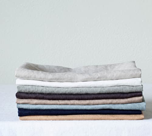 LK PureLife 100% Pure Flax Linen Kitchen Towels-20x27 Inch-Stonewashed Flax Linen-Extra Soft Quick Dry for Tea Towels Dish Towels Hand Towels-Set of 2-Natural