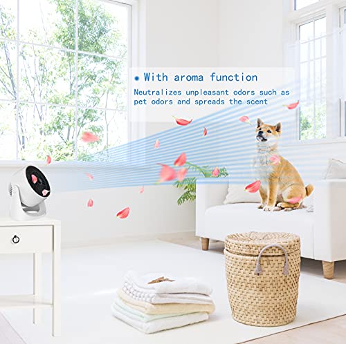 Tredy Air Circulator Fan,Small Quiet TurboForce Desk Fans with Base-Mounted Controls,3 Speed Cooling Fan,Floor Fan for Whole Room Home Bedroom Office-8 Inches