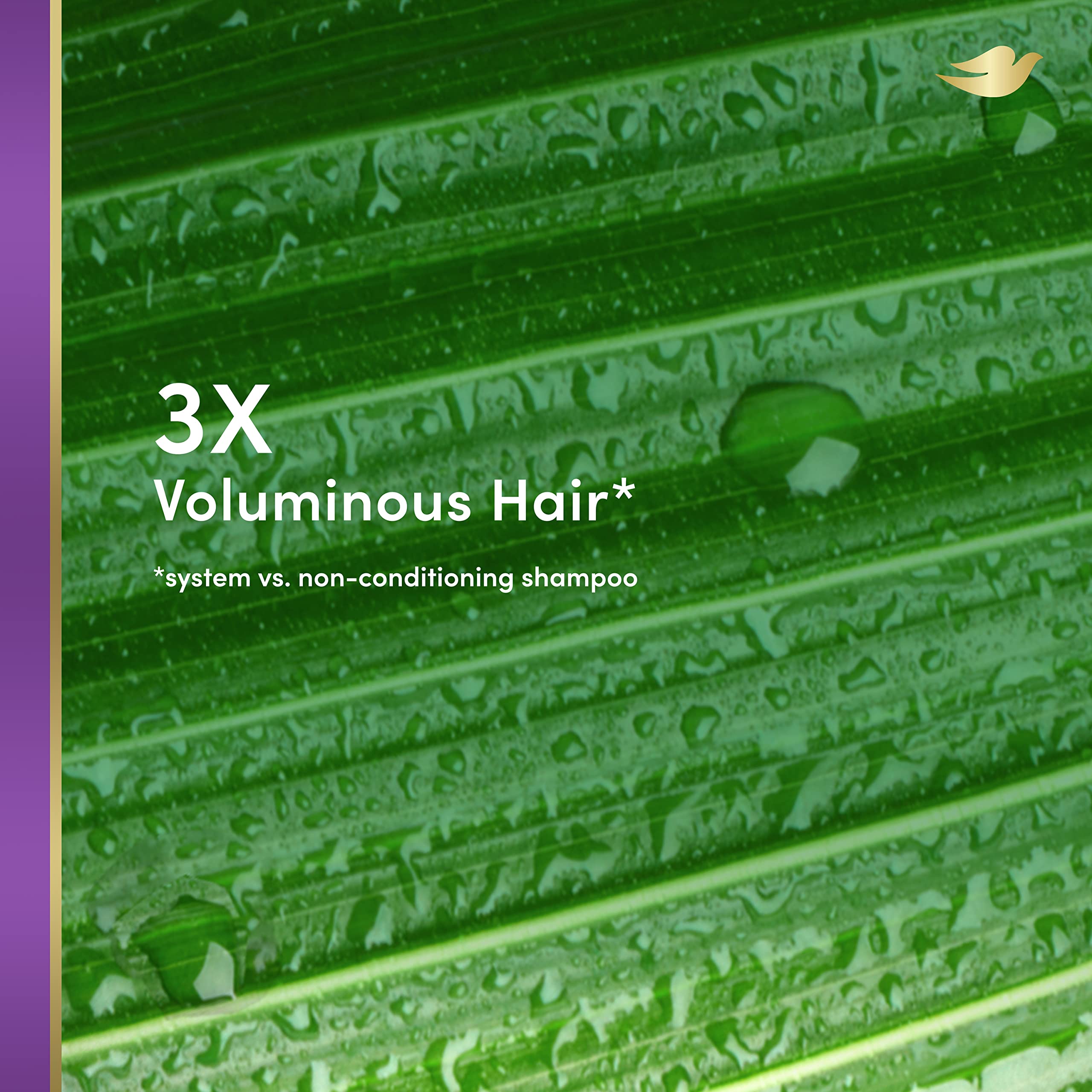 Dove RE+AL Bio-Mimetic Care Shampoo For Fine, Flat Hair Revolumize Sulfate-Free Volumizing Shampoo With Coconut + Vegan Collagen 10 Oz