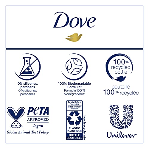 Dove RE+AL Bio-Mimetic Care Shampoo For Fine, Flat Hair Revolumize Sulfate-Free Volumizing Shampoo With Coconut + Vegan Collagen 10 Oz