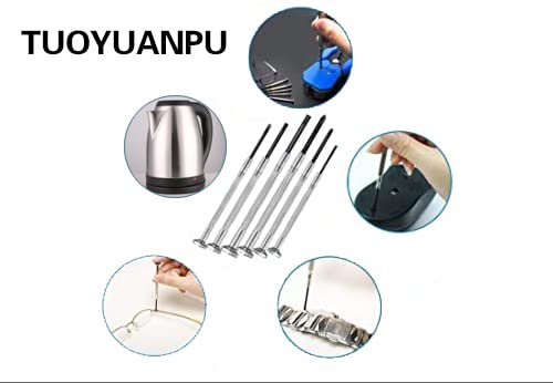 TUOYUANPU 6PCS Mini Screwdriver Set, Eyeglass Repair Kit Screwdriver,Precision Repair with 6 Different Sizes Flat head and Philips Screwdriver Sets,Ideal For Watch, Electronic Repairs