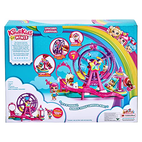 Kindi Kids Minis Collectible Ferris Wheel and Posable Bobble Head Figurine 2pc
