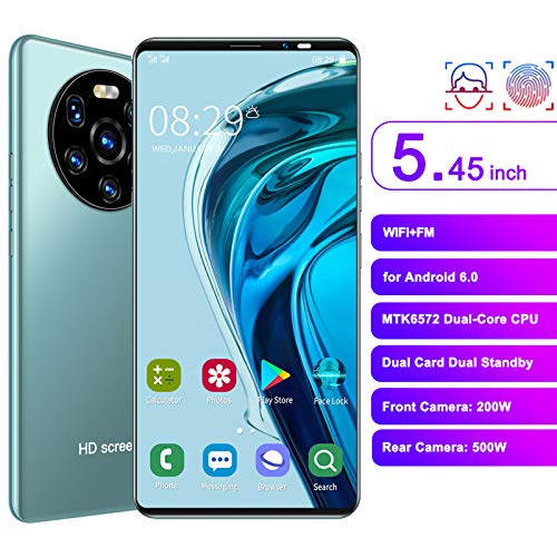 KIKYO Unlocked Smartphones,LANDVO mate40 pro 5.45in HD Screen Android Phone,Dual SIM Dual Standby Unlocked Cell Phone,512MB+4GB,2MP+5MP Dual Camera,1500mAh Battery(Green)