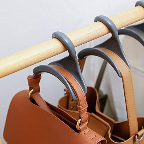 SHIMOYAMA Handbag Hook Hanger, Display Hook Hanger Closet Hooks Storage Organizer β Durable Plastic Hanger for Bags, Belts, Tie & Headbands (2 Piece Pack)