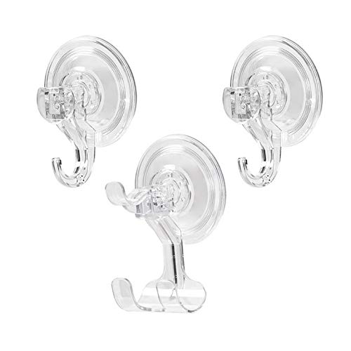 Easycosy Suction Hooks Removable and Reusable Razor Hook for Shower Waterproof Powerful Vacuum Suction Cup Hook Holder for Towel Bathrobe Loofah Hooks for Bathroom & Kitchen (Type A)