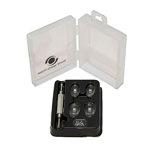 Eyeglass Repair Kit for Screw in Nosepads for Spectacle Frames Eyeglasses with Flat Head/Phillips Screwdriver 6 Screws & 2 Pairs of 2 Different Size Silicone Nose Pads Included
