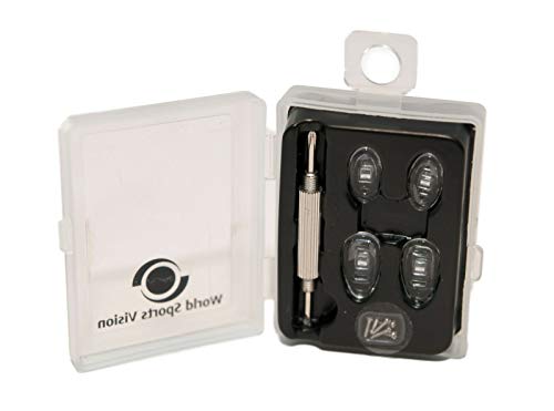 Eyeglass Repair Kit for Screw in Nosepads for Spectacle Frames Eyeglasses with Flat Head/Phillips Screwdriver 6 Screws & 2 Pairs of 2 Different Size Silicone Nose Pads Included