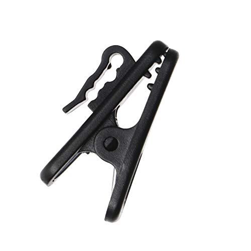 Mini Skater 1 Inch Length Small Earphone Wire Clip Headphone Mount Cable Clothing Clip Earbud Clip to Keep Earphone/Microphone Cord in Place for 1.5mm Wire Diameter Round Wire Earphone,6Pcs (Black)