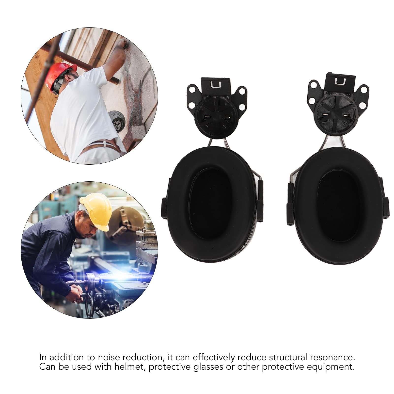 Dilwe Outdoor Earmuffs, Protective Soundproofing Earmuffs/Noise Reduction Helmet Soundproofing Earmuffs (Black) Other tactical supplies