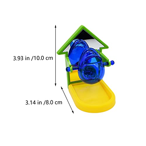 balacoo Parrot Food Feeder Plastic Bird Food Dispenser Fixable Parrot Food Bowl Feeding Coop Cup Bird Intelligence Training Interactive Toy for Parakeet Conure Cockatiel Random Color